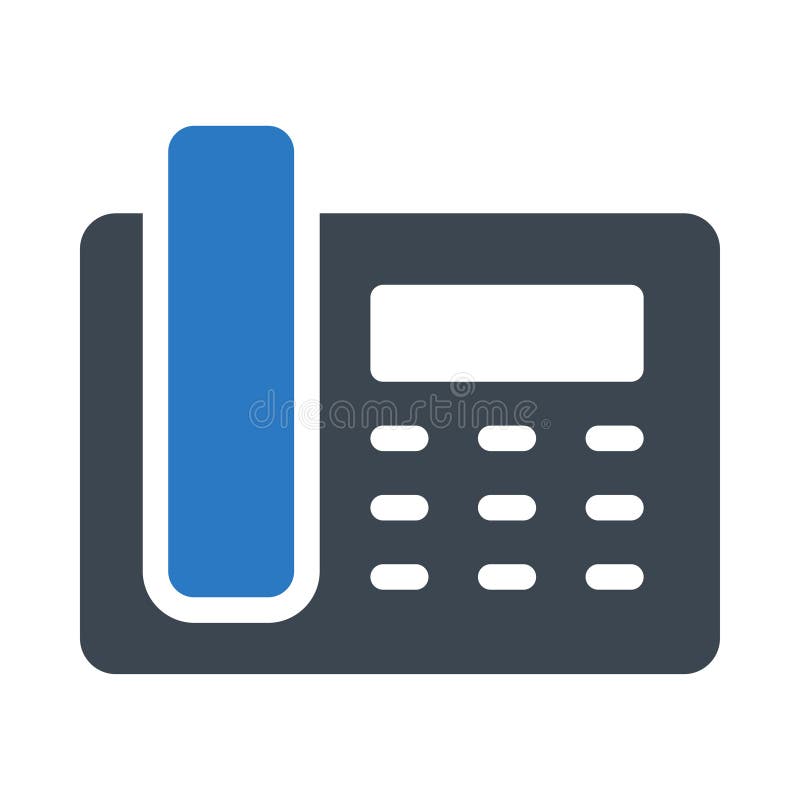 Landline Vector Glyph Color Icon Stock Vector - Illustration of retro ...