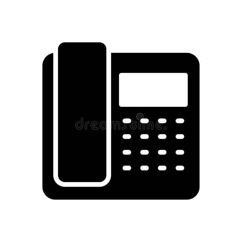 Landline Vector Glyph Flat Icon Stock Vector - Illustration of contact ...