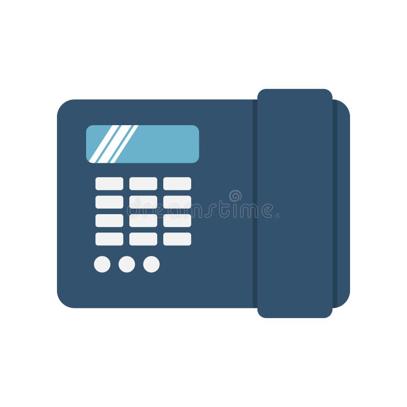 Landline Vector Illustration. Flat Design Stock Vector - Illustration ...