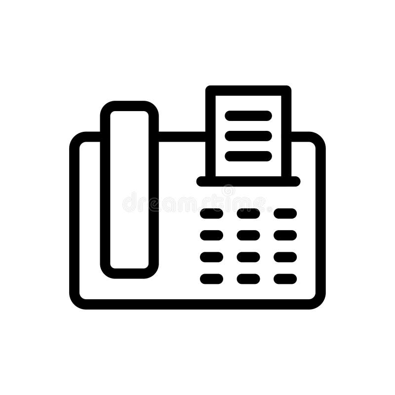 Landline Vector Thin Line Icon Stock Vector - Illustration of landline ...
