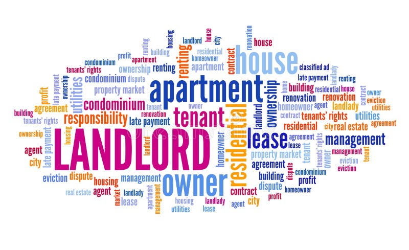 Landlord graphics stock illustration. Illustration of collage - 217907811