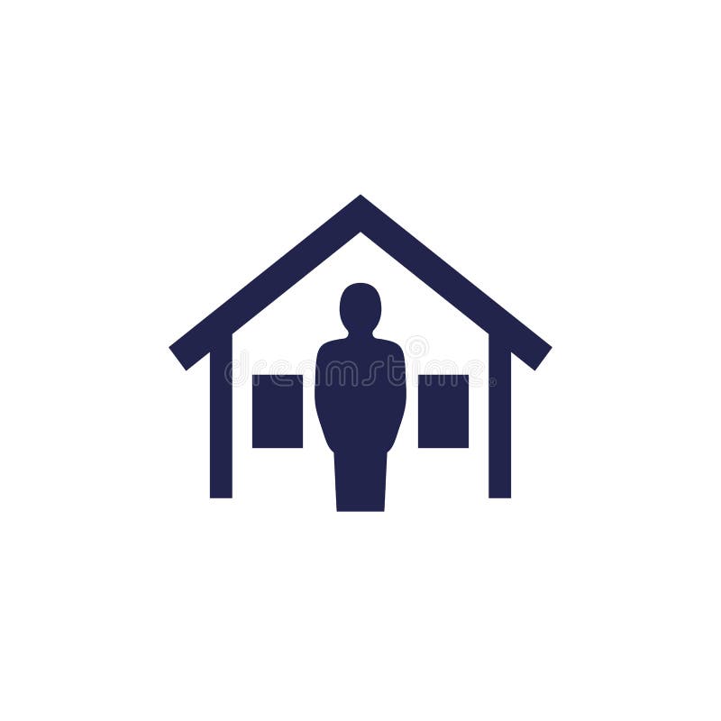 Landlord icon with a house stock vector. Illustration of landlord ...
