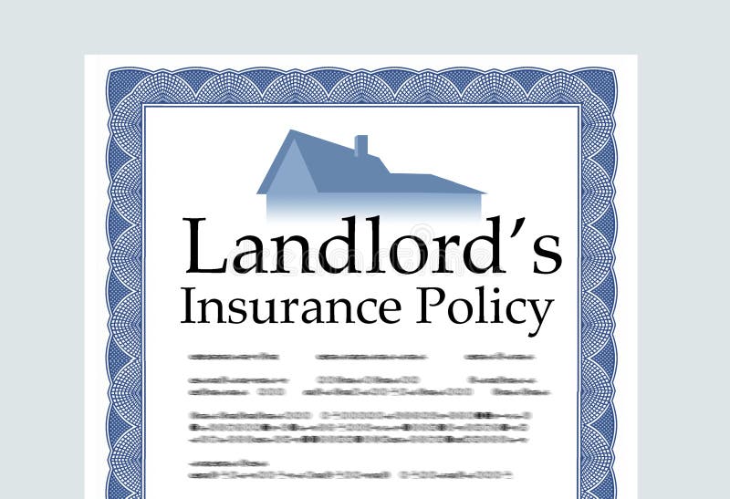 Landlord insurance policy stock illustration. Illustration of safe ...