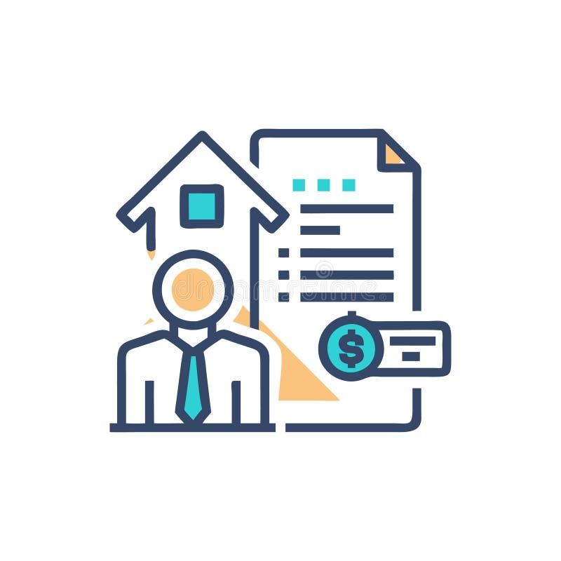 Landlord Responsibilities Icon for Guidance Stock Image - Illustration ...