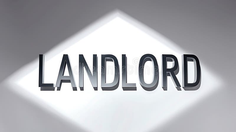 Landlord Text in Bold Typography, Illuminated Against a Simple Backdrop ...