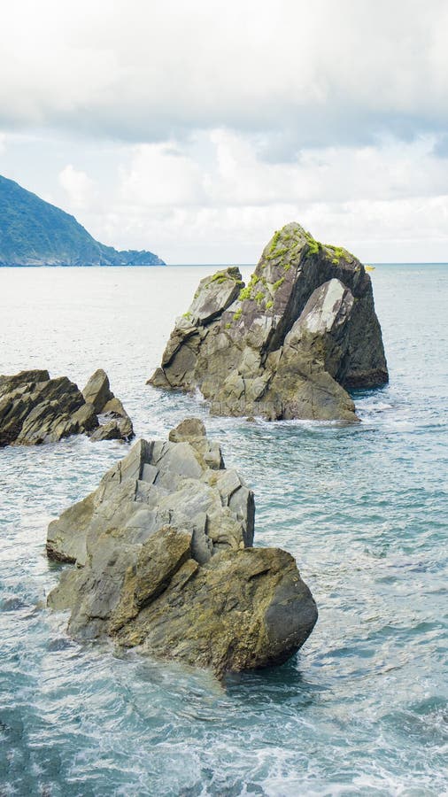 The Giant Rock Under the Sea Stock Photo - Image of landmark ...