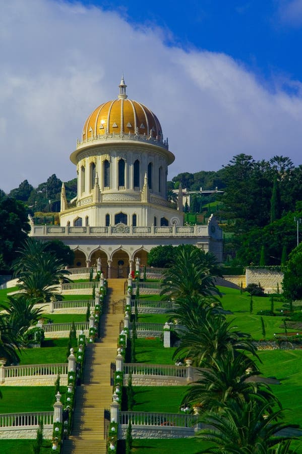 Landmark of Haifa Shrine of the Bab Stock Photo - Image of mosque ...