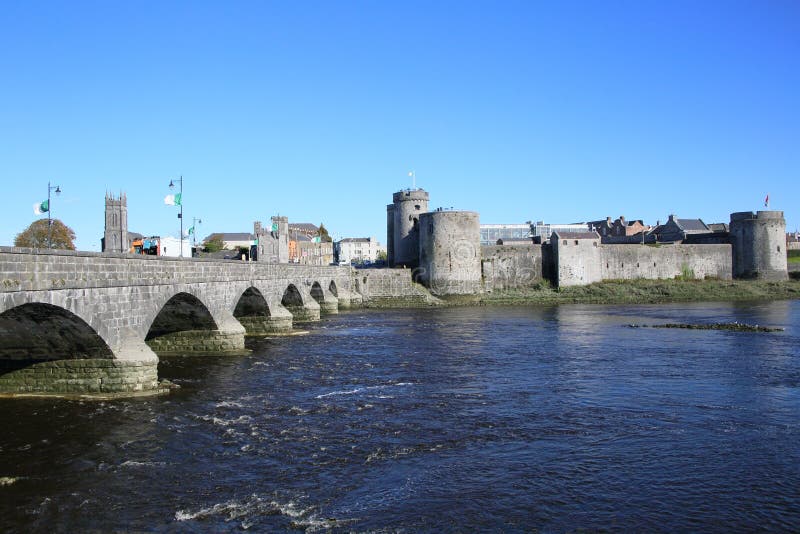 Historic Limerick Castle in Ireland Stock Photo - Image of castle ...