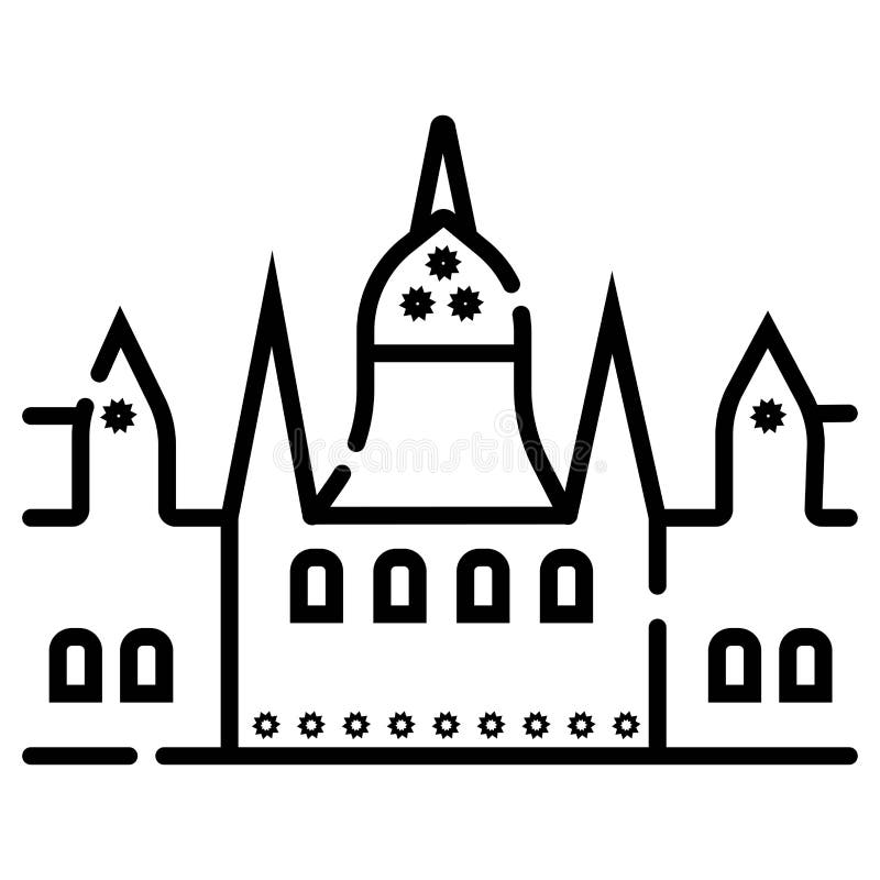 Travel Budapest Icon stock vector. Illustration of landmark - 86069599