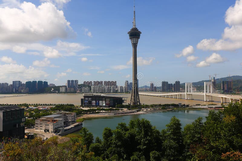 The landmark of Macau editorial image. Image of located - 128208745
