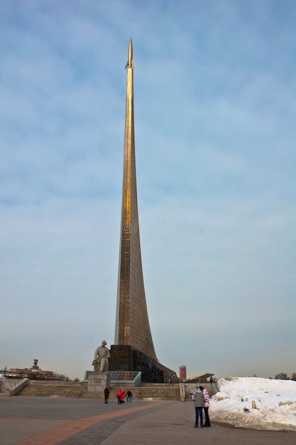 Monument To the Conquerors of Space. Moscow Editorial Stock Image ...