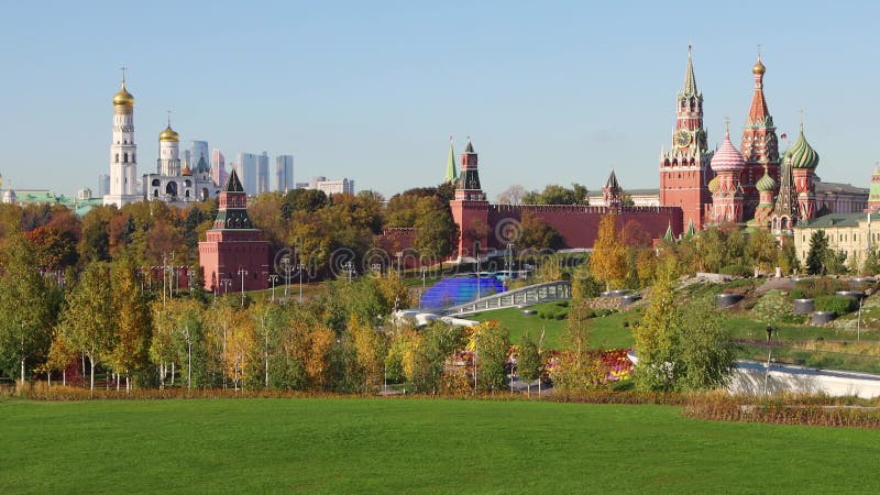 Landmark of Moscow. Moscow Kremlin Stock Footage - Video of castle ...