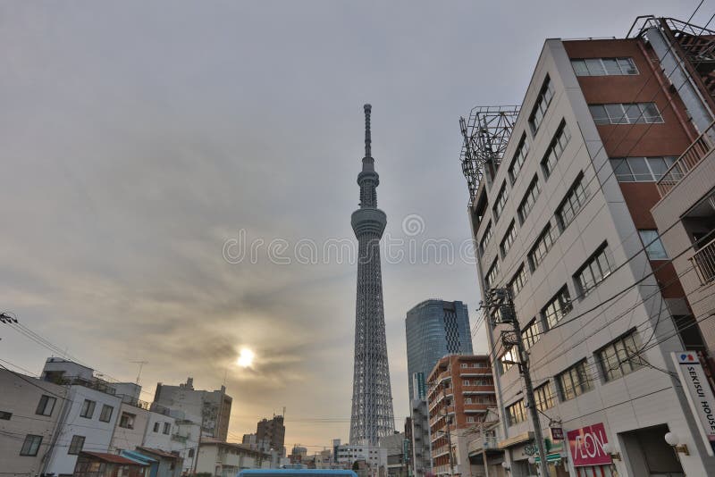 Landmark Tokyo Sky Tree in Tokyo, Japan. Editorial Photo - Image of ...