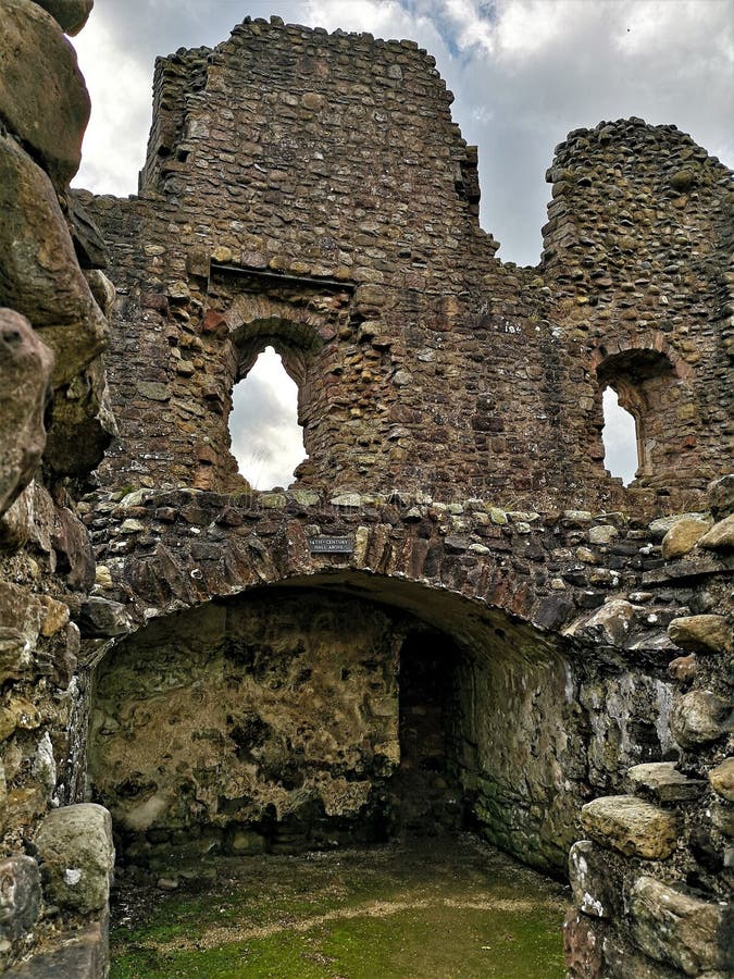 Landmarks of Cumbria - Brough Castle Ruins Stock Photo - Image of ...