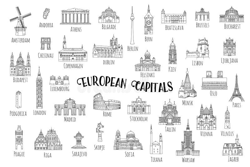 Europe Capitals Stock Illustrations – 2,079 Europe Capitals Stock ...