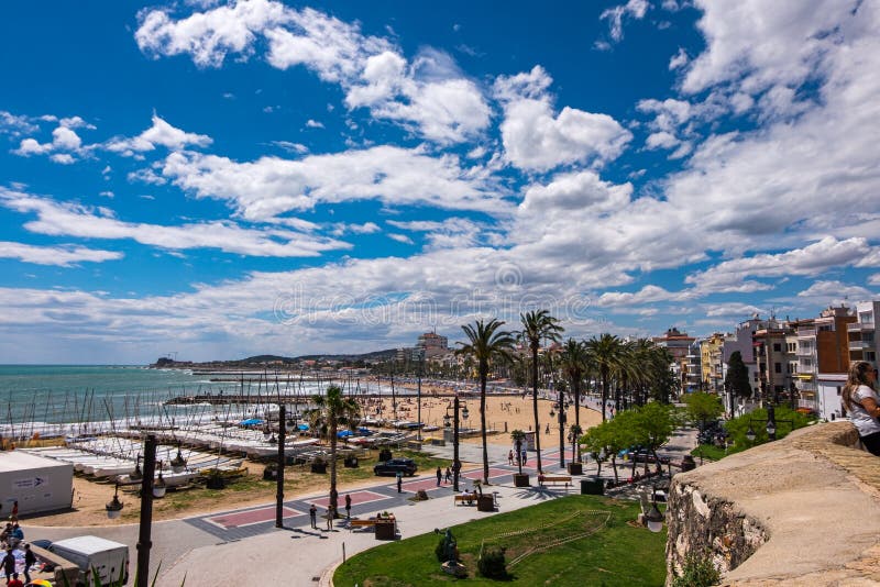 Landmarks of Sitges in Barcelona, Spain. Stock Image - Image of ...
