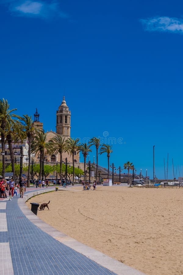 Landmarks of Sitges. editorial stock photo. Image of sitges - 100069983