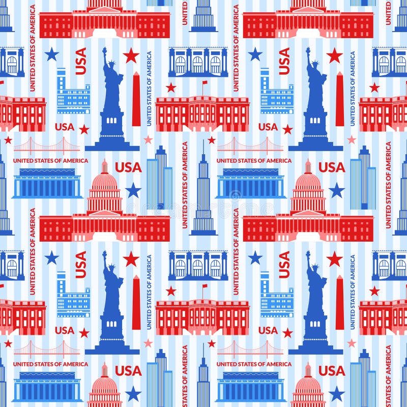 Landmarks of United States of America Vector Stock Vector ...