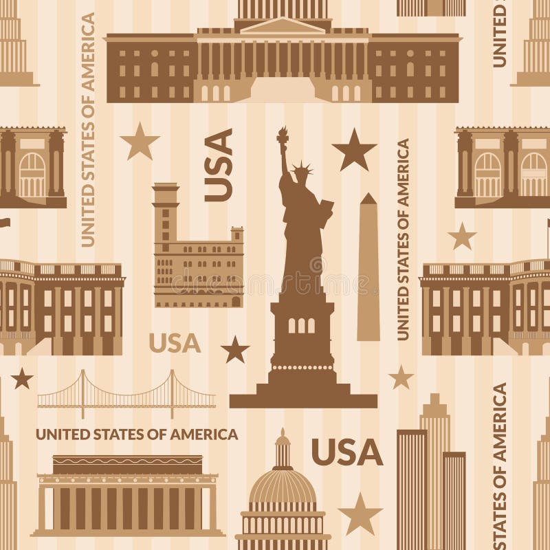 Landmarks of United States of America Vector Stock Vector ...