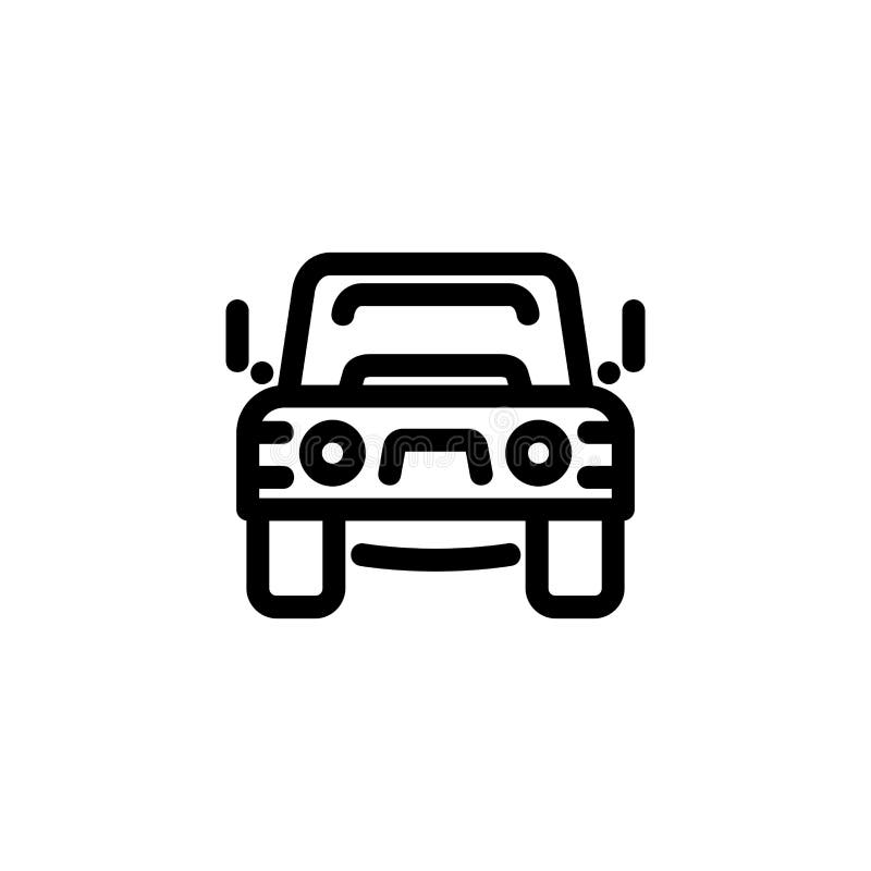 Landrover Front View Transportation Monoline Symbol Icon Logo for ...