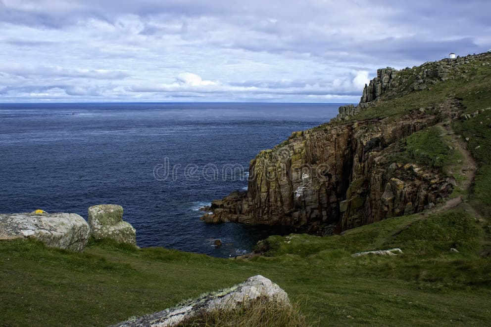 Lands End Cornwall Engla stock image. Image of land, europe - 92684323