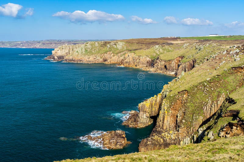 Lands End Cornwall England UK Stock Image - Image of scenery, cliffs ...