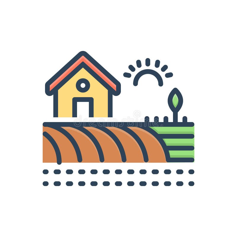 Color Illustration Icon for Lands, Farm and Adventure Stock ...