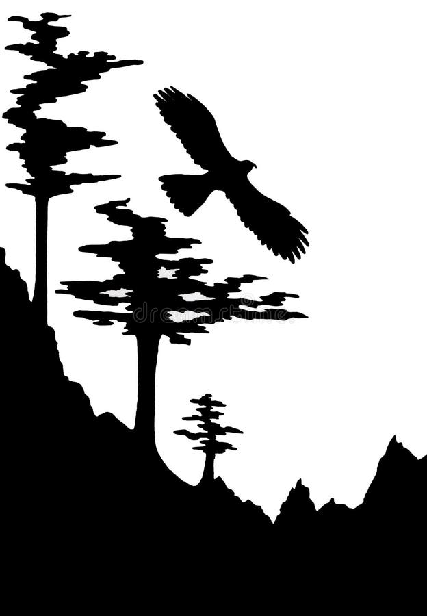 Landscape stock illustration. Illustration of wing, outline - 1045236