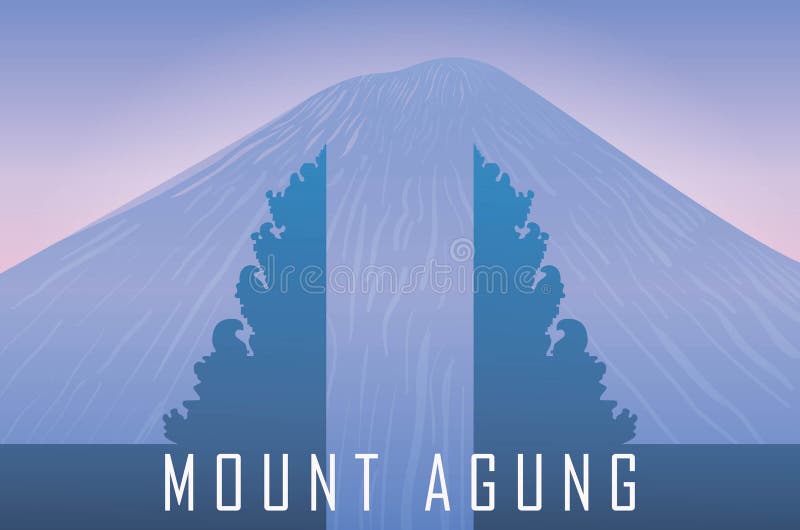 Mount Agung View Landscape Vector Stock Vector - Illustration of ...