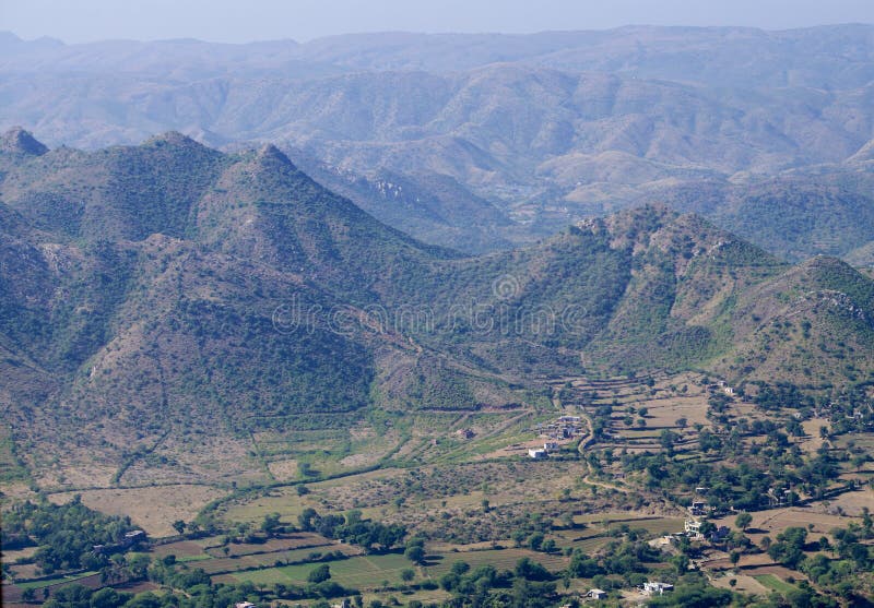 Landscape from Above in India the City of Udaipur Stock Image - Image ...