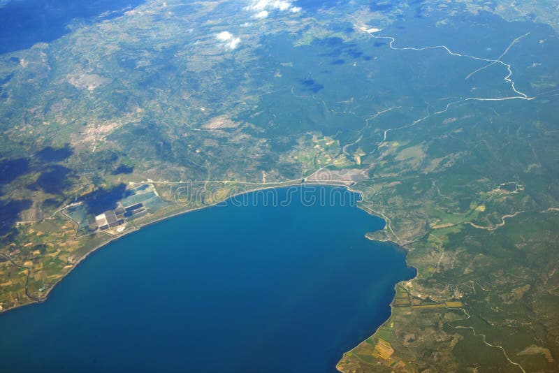 Landscape from above stock image. Image of stratosphere - 98870851