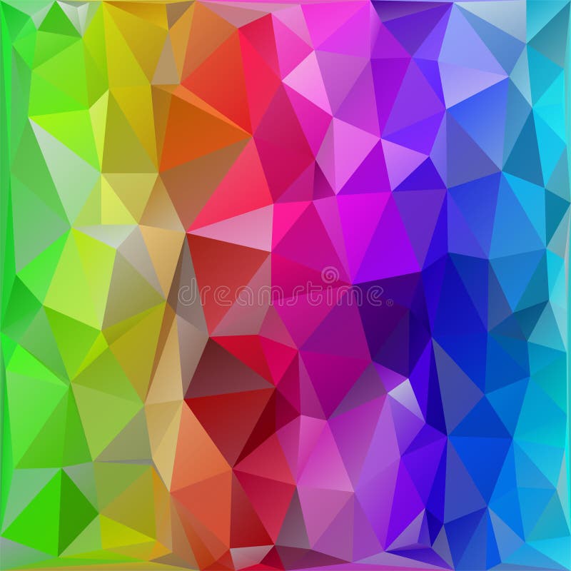 Landscape Abstract Low Poly Background Rainbow Stock Vector ...