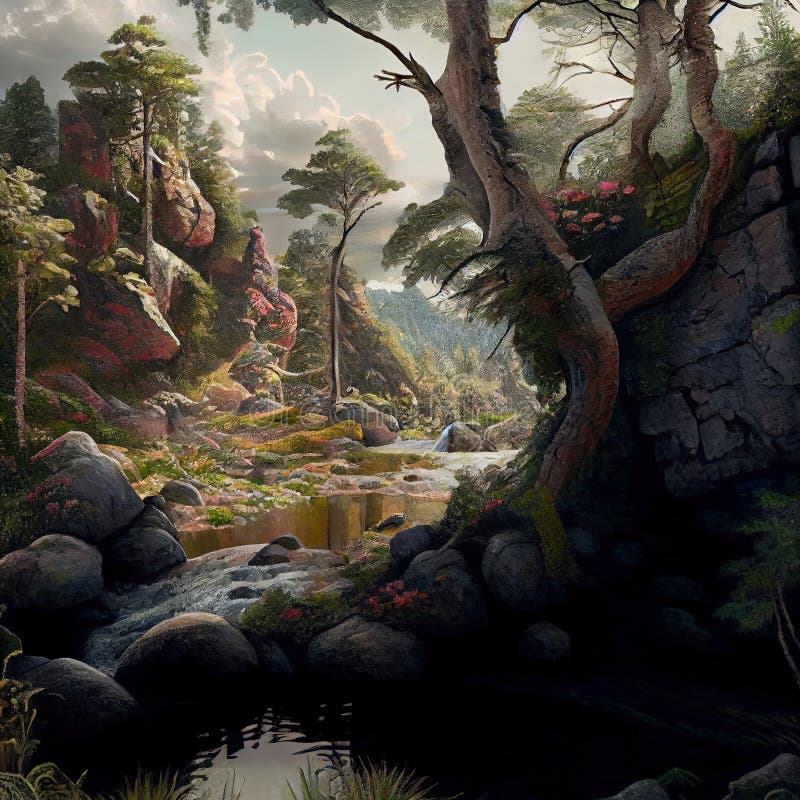 Landscape Abstract Realism Style Stock Illustrations – 909 Landscape ...