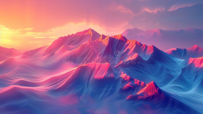 Landscape of Abstract Lines Stock Image - Image of poster, gold: 367590639