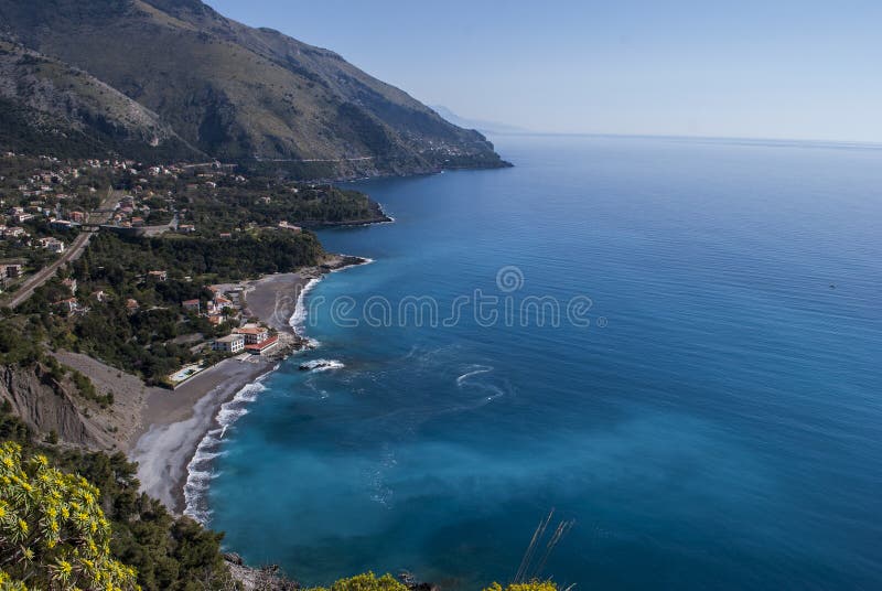 Landscape Acquafredda Village, Italy Stock Image - Image of relax, blue ...