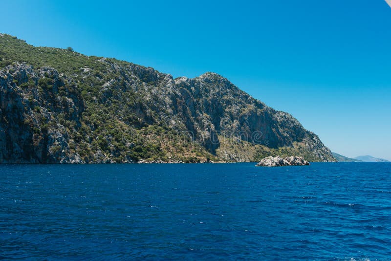 Landscape of the Aegean Coast Stock Image - Image of tree, outdoor ...