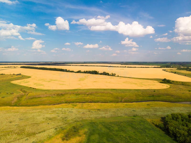 Landscape and Agricultural Lands in Central Russia Stock Photo - Image ...