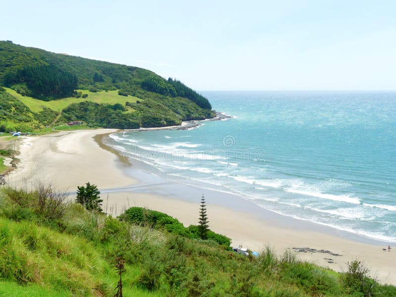 Landscape in Ahipara New Zealand Stock Image - Image of zealand, harbor ...