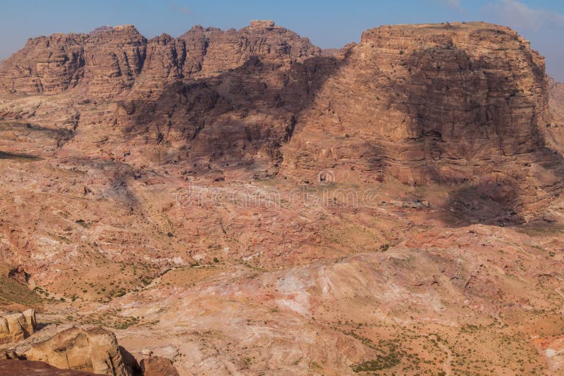 Landscape of the Ancient City Petra, Jord Stock Image - Image of arabic ...