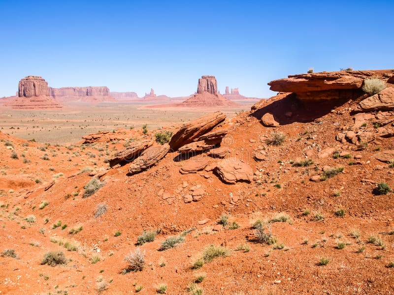 Landscape of the Ancient Rocks. Monument Valley, Arizona. Stock Image ...