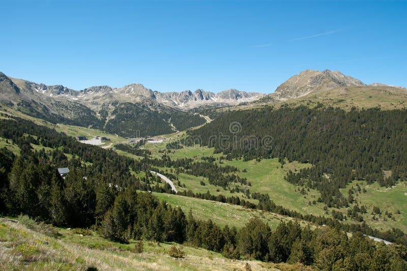 Landscape of Andorra Pyrenees Stock Image - Image of trees, landscape ...