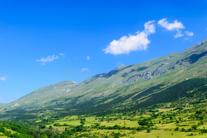 Landscape of Apennines Mountains Stock Photo - Image of intense ...