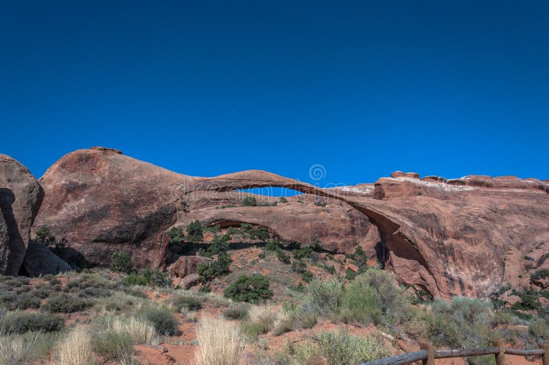 Landscape Arch in Arches National Park, Utah Stock Image - Image of ...