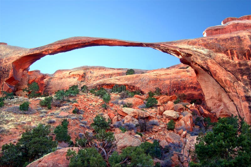 Landscape Arch in Utah stock photo. Image of arches, environment - 25569098