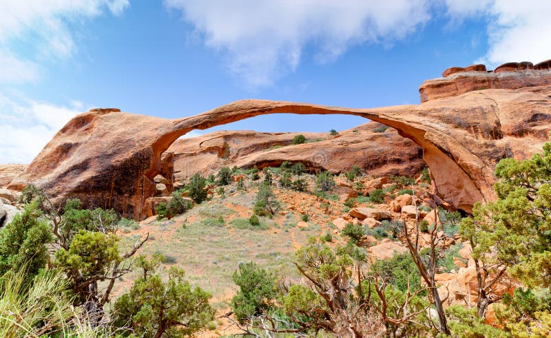 Landscape Arch, Utah, USA stock photo. Image of landmark - 24724190