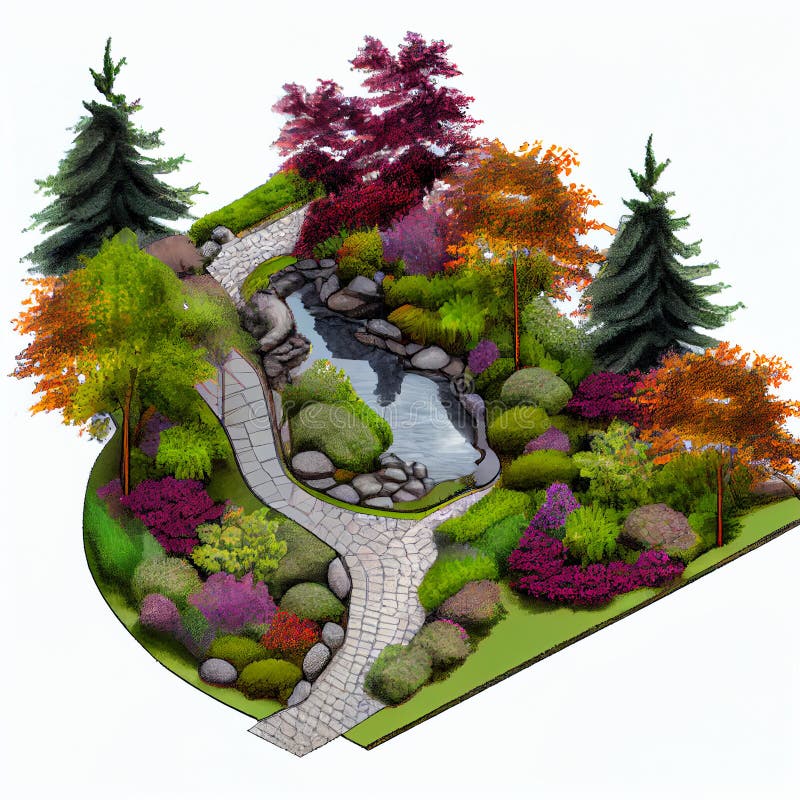 Landscape Design Architecture Visualisation Stock Illustrations – 112 ...