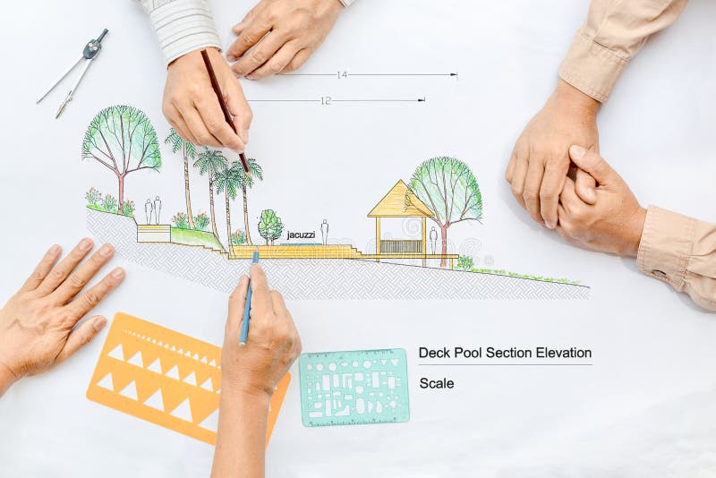 Landscape Architect Meeting with Client Stock Photo - Image of ...