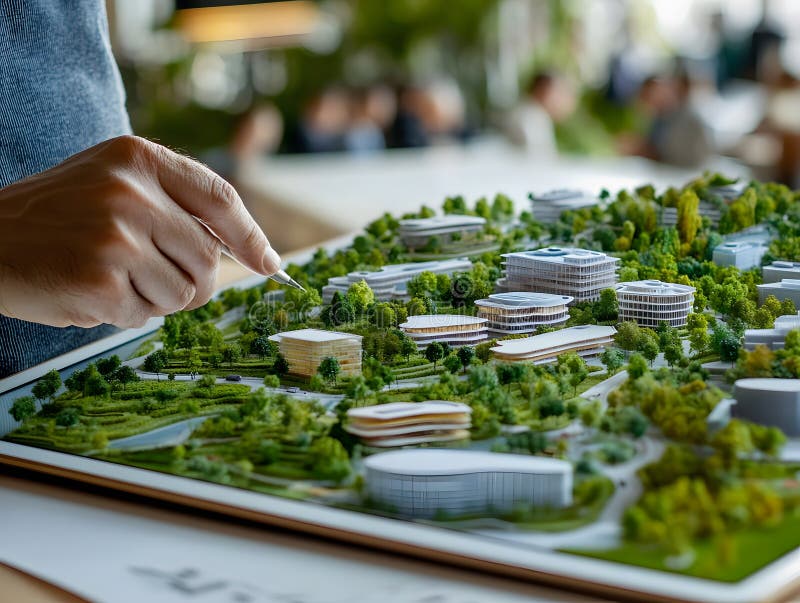 A Landscape Architect Plans a Sustainable Urban Landscape Stock ...