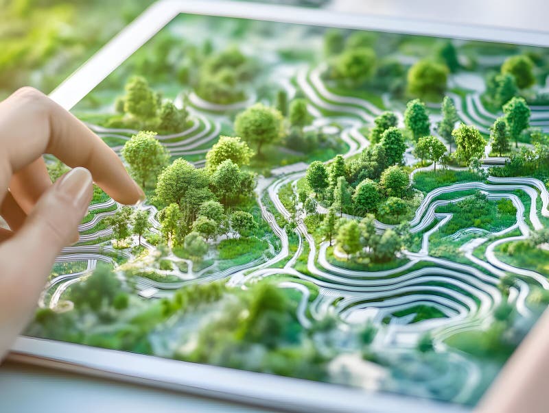 A Landscape Architect Plans a Sustainable Urban Landscape Stock ...