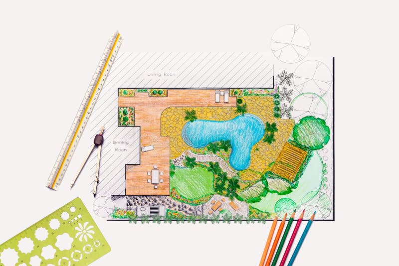 Architecture Student Design Project Backyard Garden and Patio Plan ...